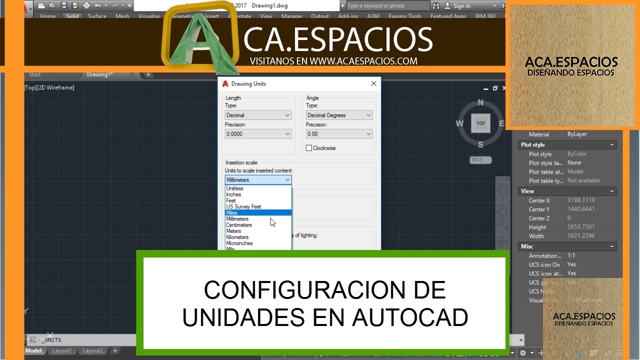 ConfiguraciÓn Unidades De Medida En Autocad Youtube