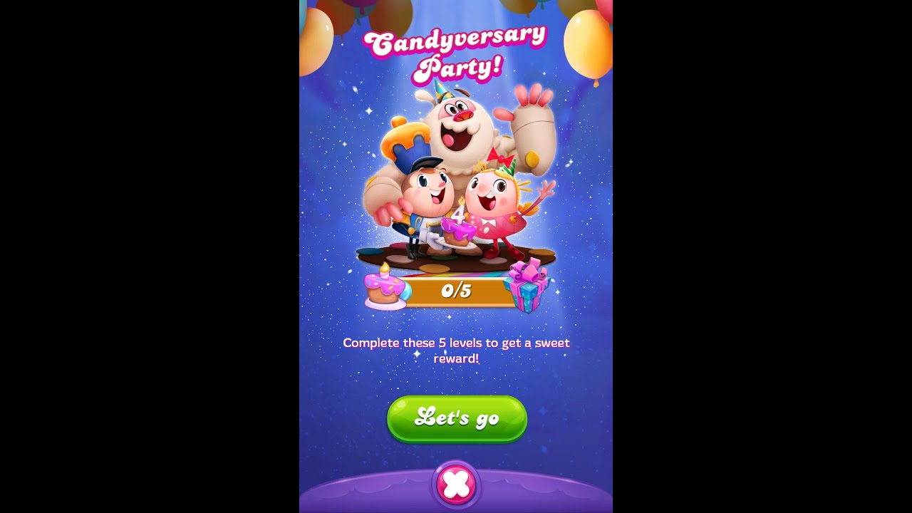 Candyversary Party 2022 Level 1 - 5 Candy Crush Friends Saga - YouTube