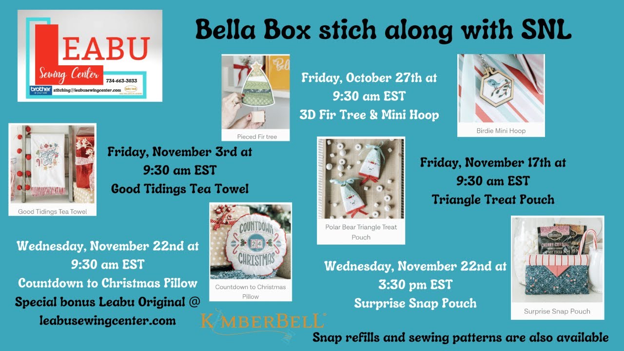 Bella Box Stitch a Long with SnL- 3D Fir Tree & Mini Hoop - YouTube