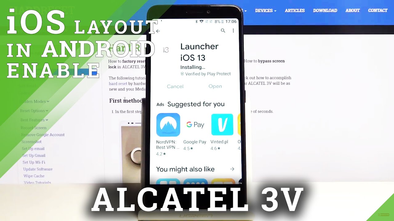 How to Install iOS Launcher in ALCATEL 3V – Download Apple Layout - YouTube