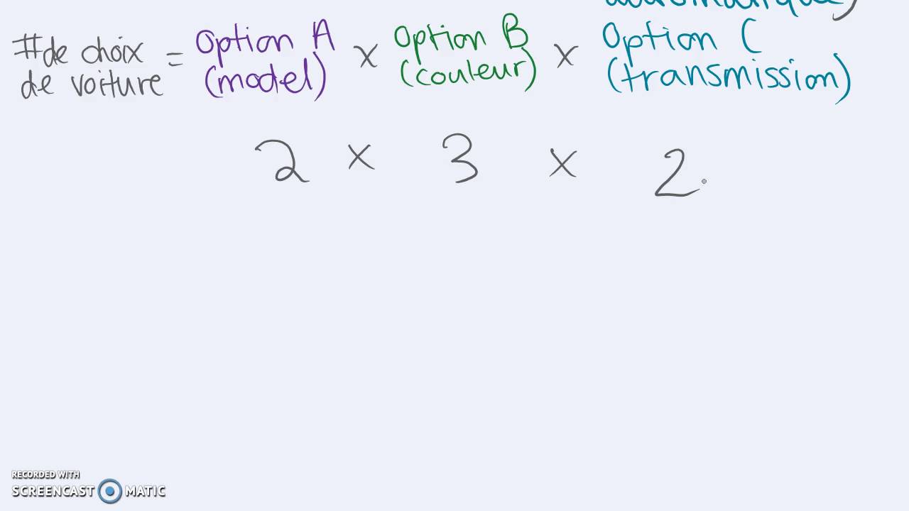 Math 30-1 Le principe fondamental du dénombrement - YouTube