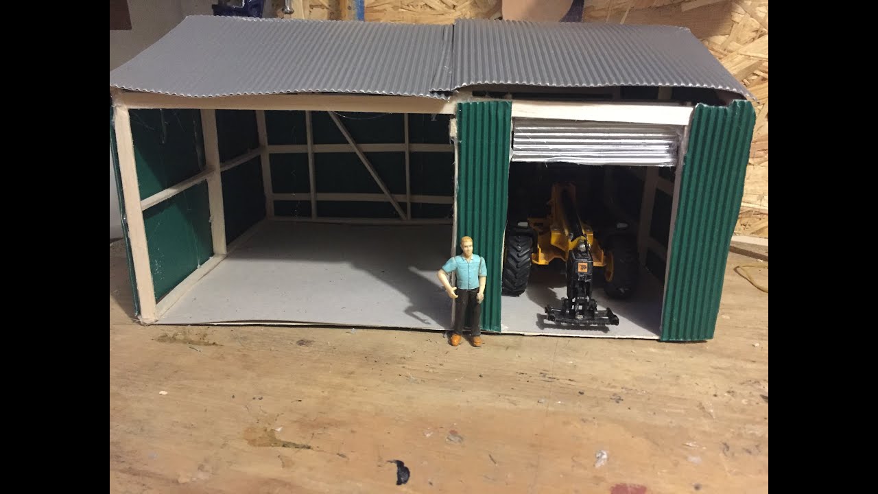 Model farm barn/workshop part 1 - YouTube