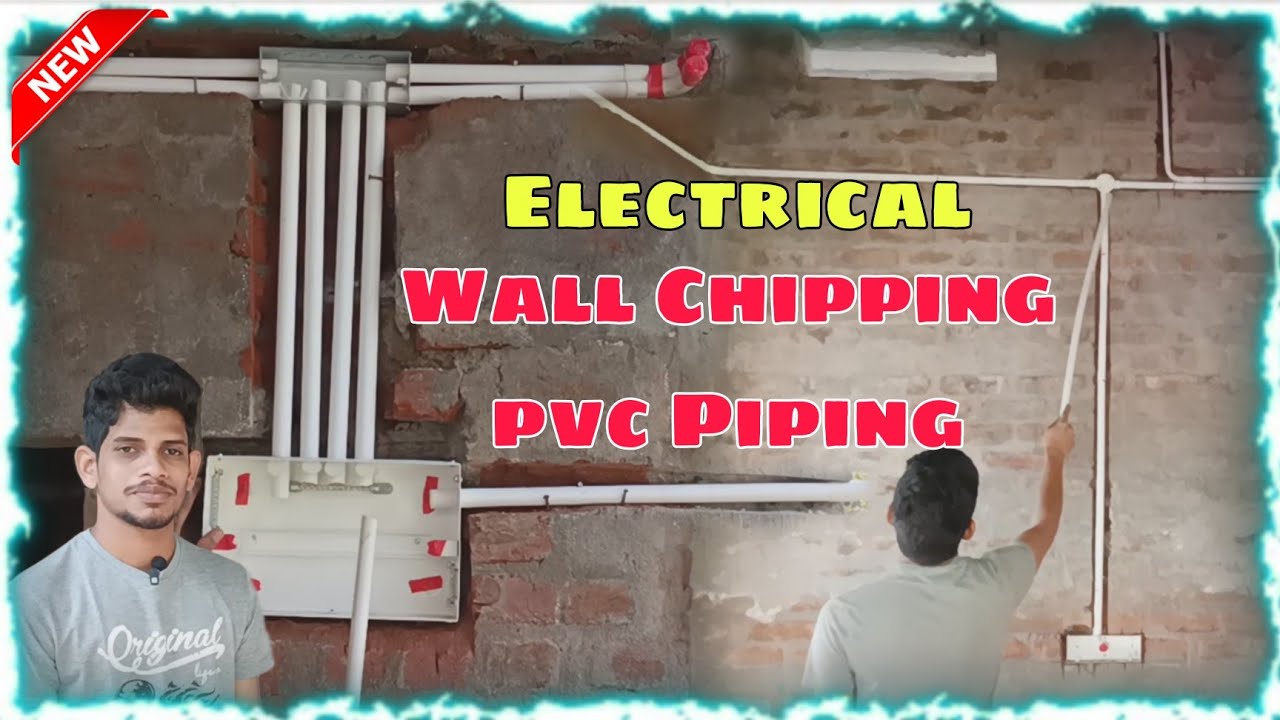 Electrical Wall Chipping | Pvc Piping Telugu | Pvc conduit pipes - YouTube