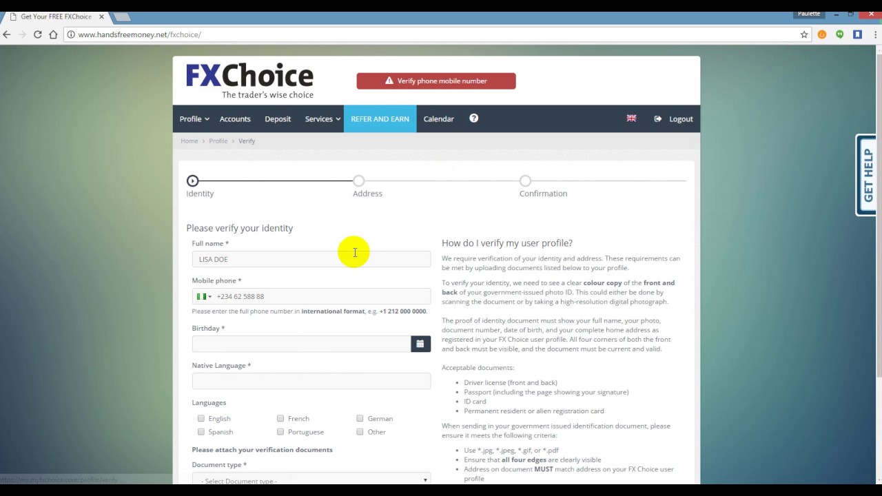 How to Setup your LIVE broker account with FXCHOICE - YouTube