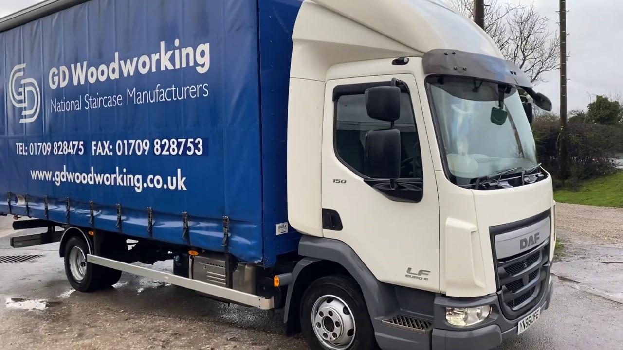 DAF LF 150 7.5tonne Curtainsider for sale - YouTube