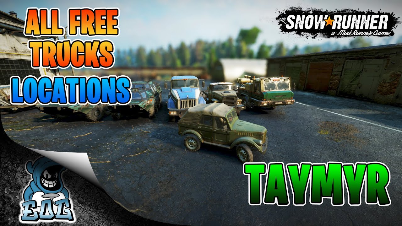 Snowrunner All Free Trucks In Taymyr Locations - YouTube