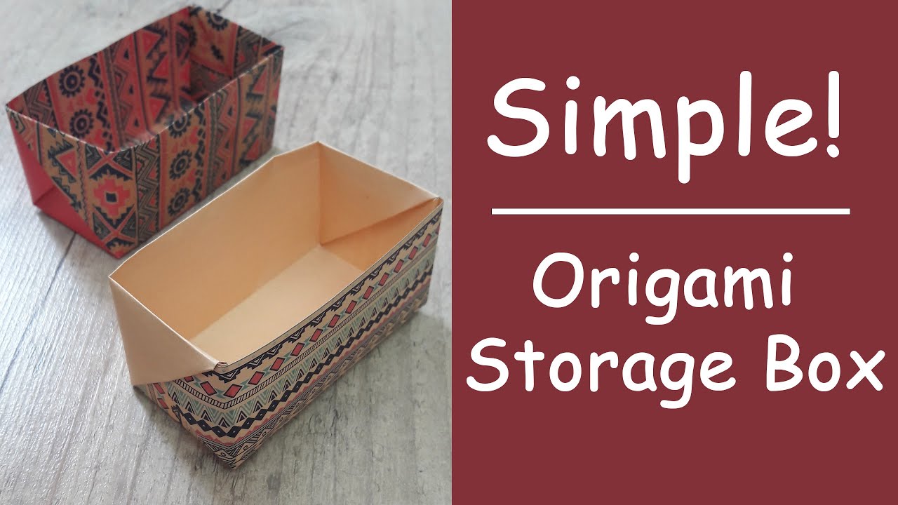 💥Origami Storage Box💥 | Easy Origami 💎| Paper Storage Box 💖| Origami ...