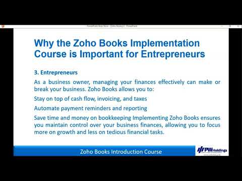 Chapter 1 Lesson 2: Zoho Books Introduction - YouTube