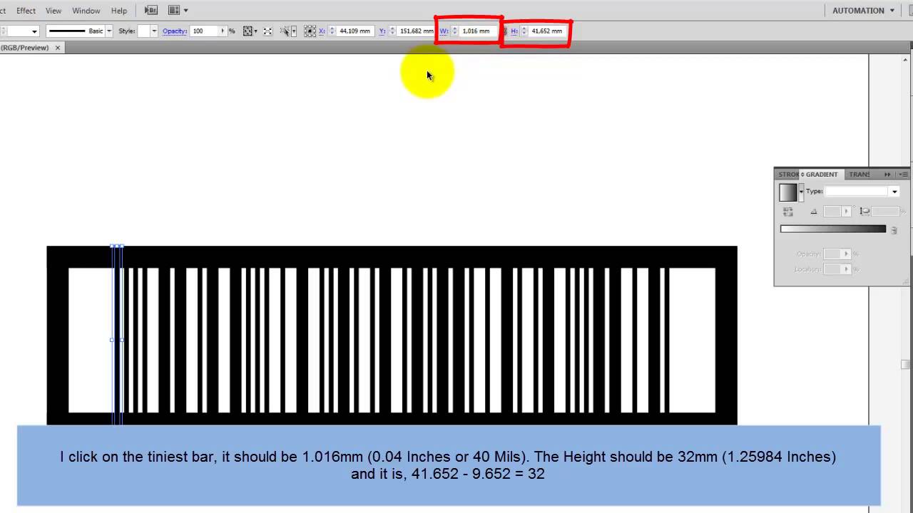 ITF-14, from measurements to barcode image - YouTube