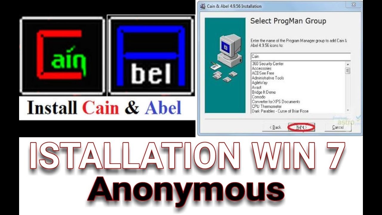 install Cain and Abel on windows 7 Anonymous - YouTube
