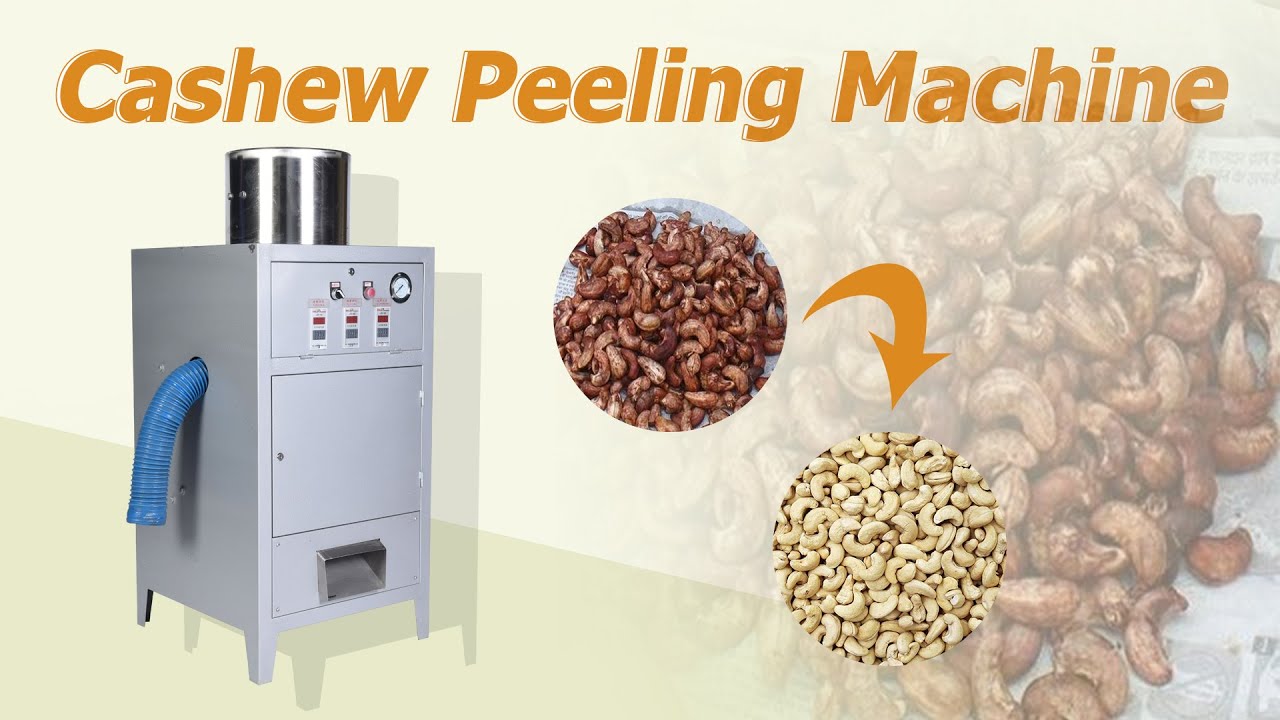 Cashew kernel peeling machine | mechanized cashew peeler - YouTube