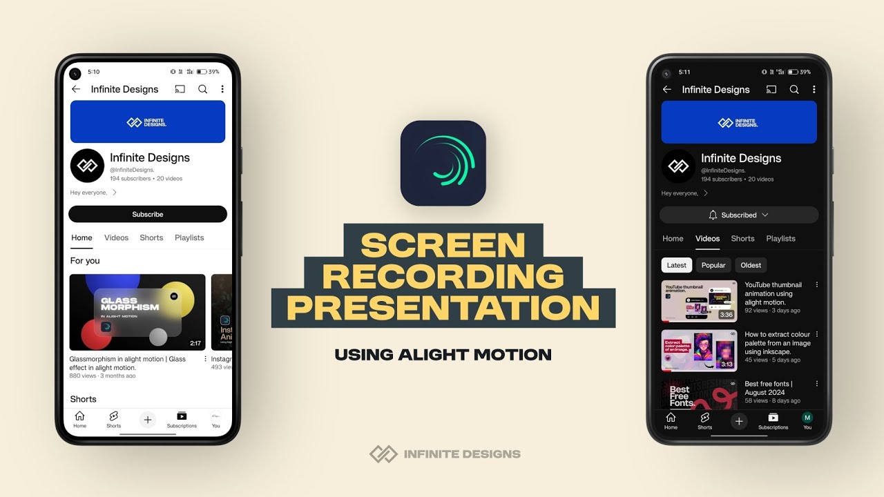 Screen recording presentation using alight motion. - YouTube