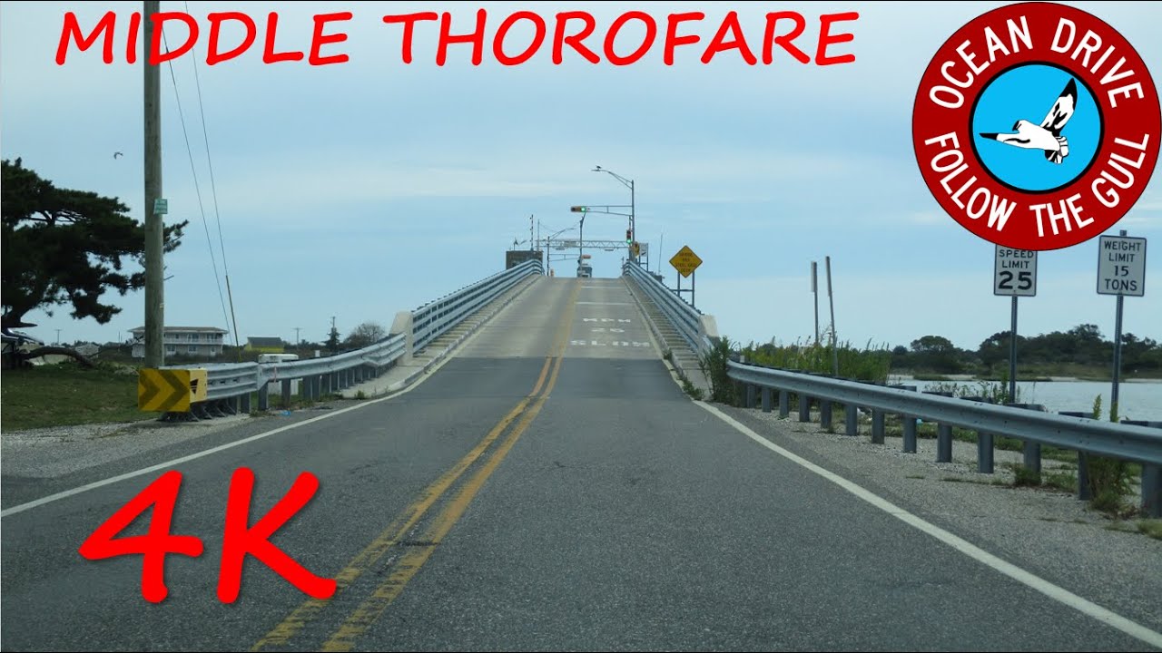 ⁴ᴷ Middle Thorofare Toll Bridge (Ocean Drive) northbound [4K VIDEO ...