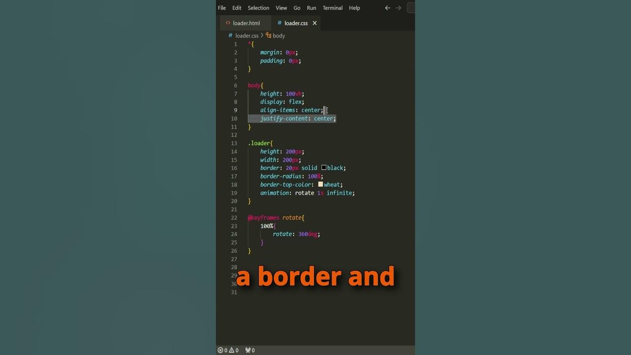 How To Make A Loader With Css Property Rotate Cssproperties Css Border Youtube