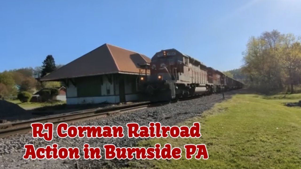 RJ Corman Railroad Action in Burnside PA - YouTube