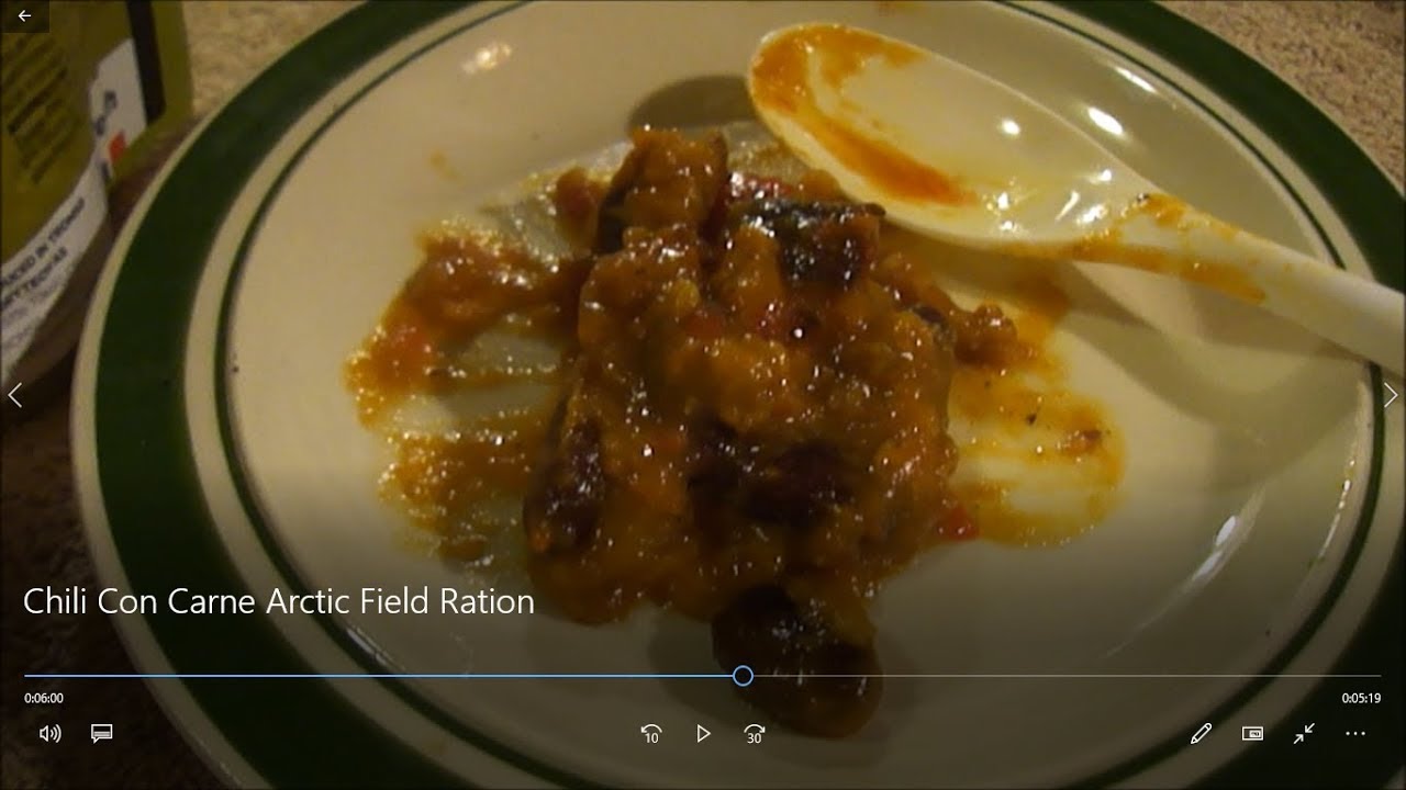 Chili Con Carne Arctic Field Ration (complete Norwegian MRE review ...