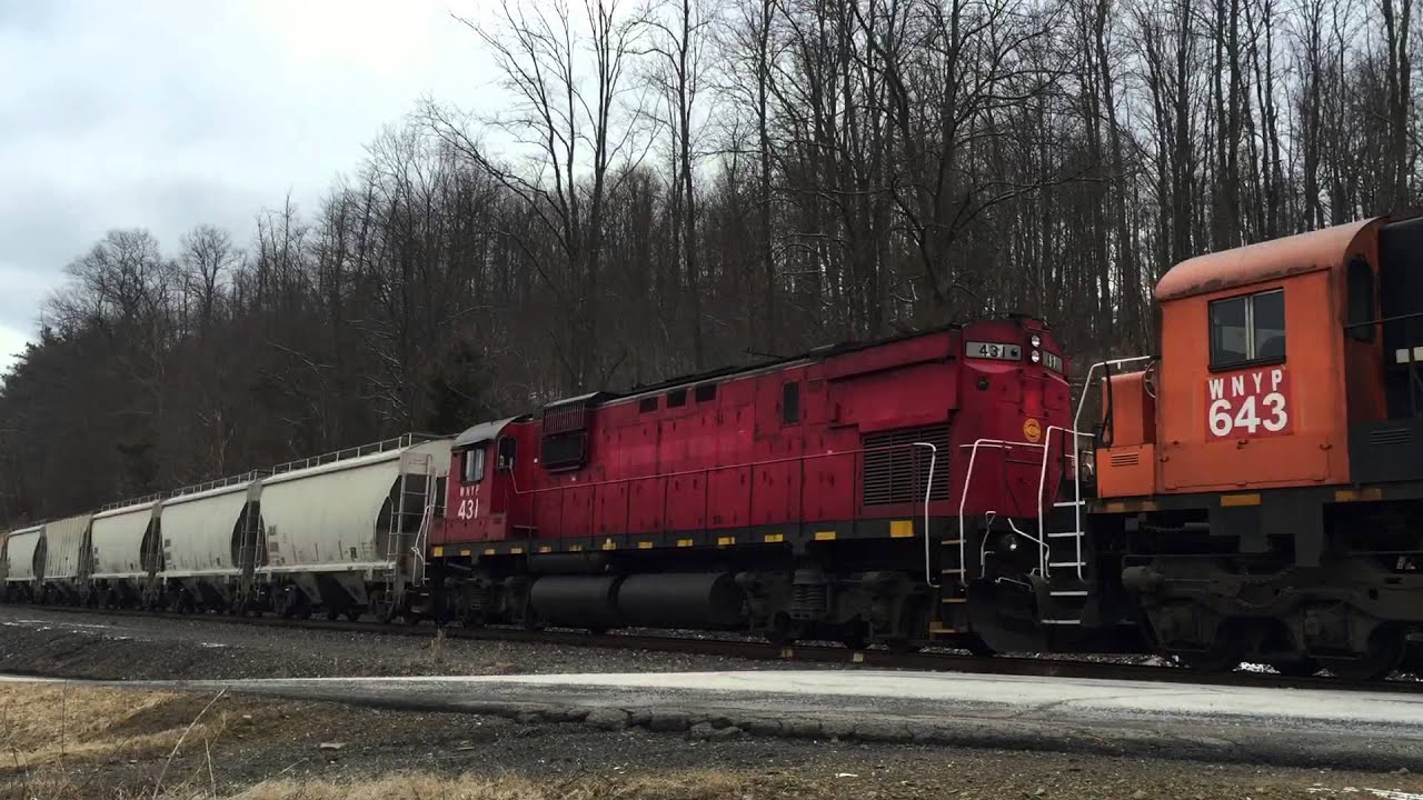 WNY&P train OL-2 descending the grade at Keating summit on the Buffalo ...