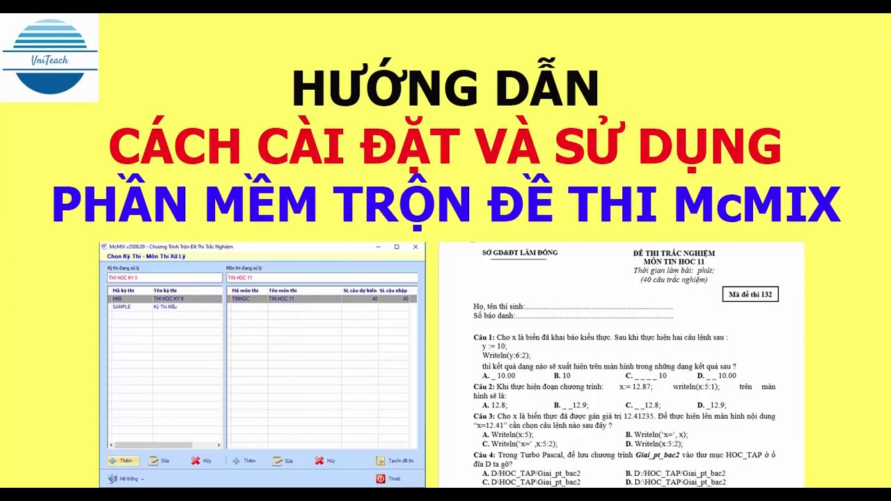 Hướng dẫn cách cài đặt và sử dụng phần mềm trộn đề thi McMIX | VniTeach ...