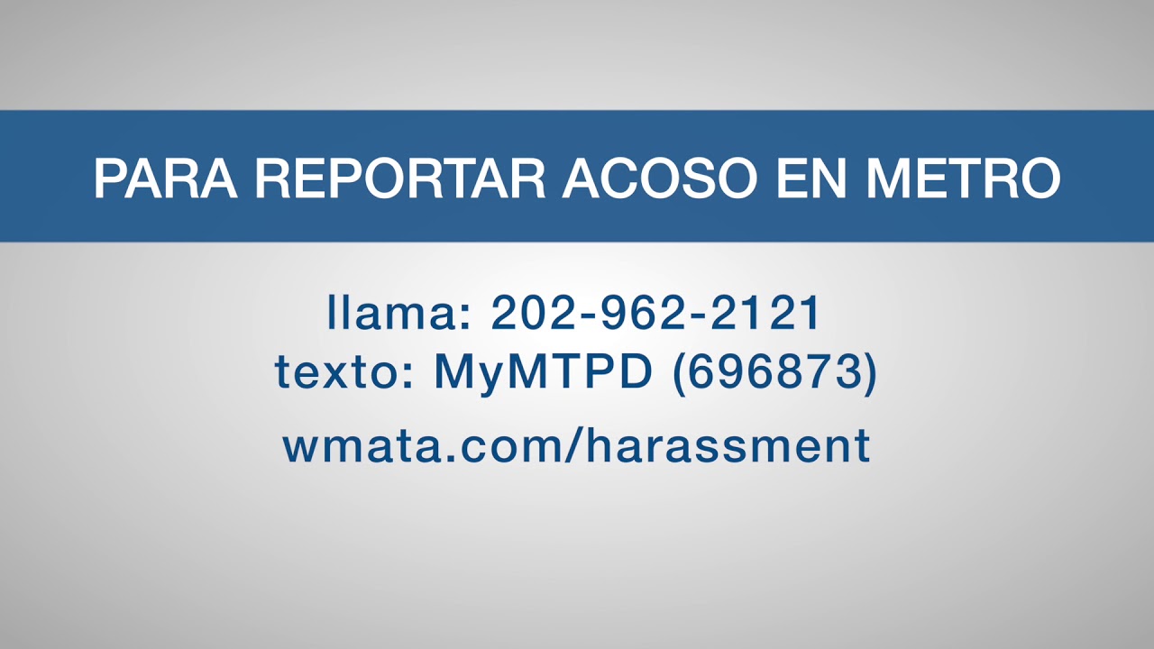 Como reportar acoso físico o verbal en Metro - YouTube