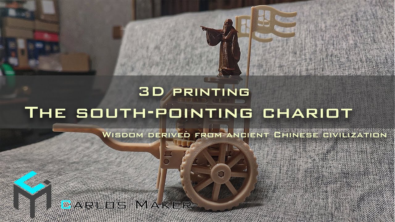 3D Printing The south-pointing chariot Model - YouTube
