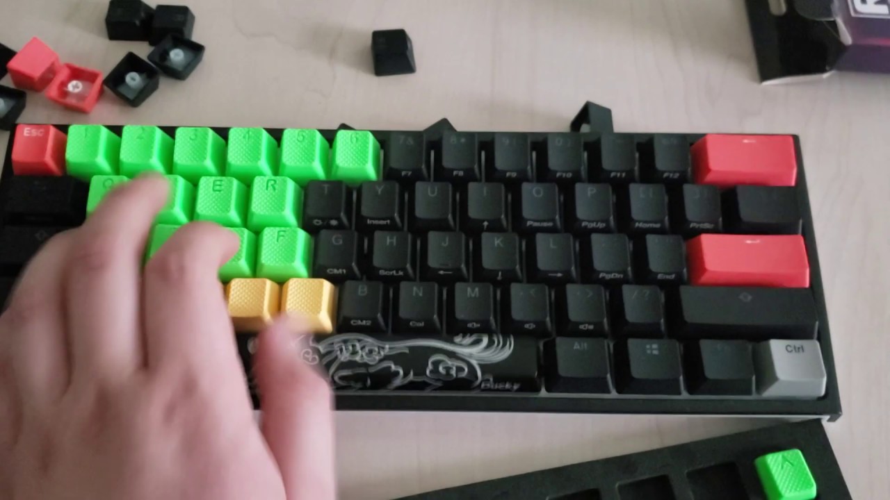Rubber Keycaps Unboxing (trying them out on Ducky One 2 mini) - YouTube