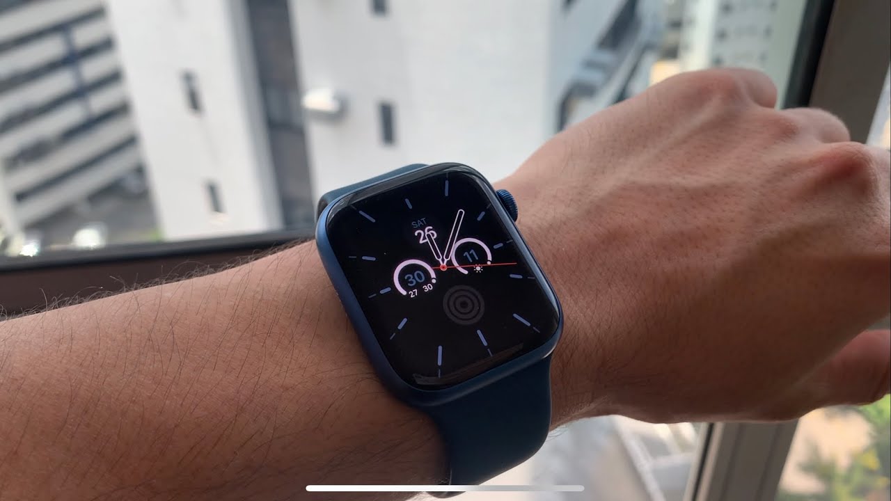 Apple Watch series 7 45mm (blue) - simple unboxing - YouTube