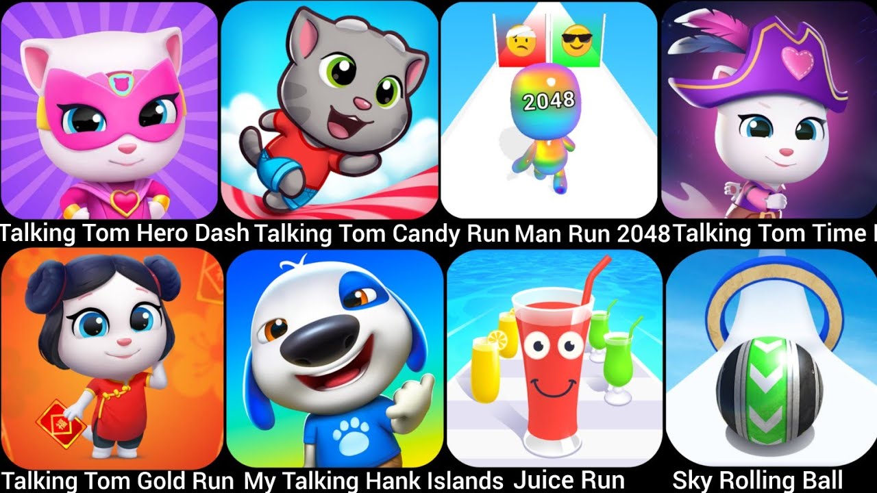 Talking Tom Time Rush,Talking Tom Time Rush,Man Run 2048,Talking Tom ...