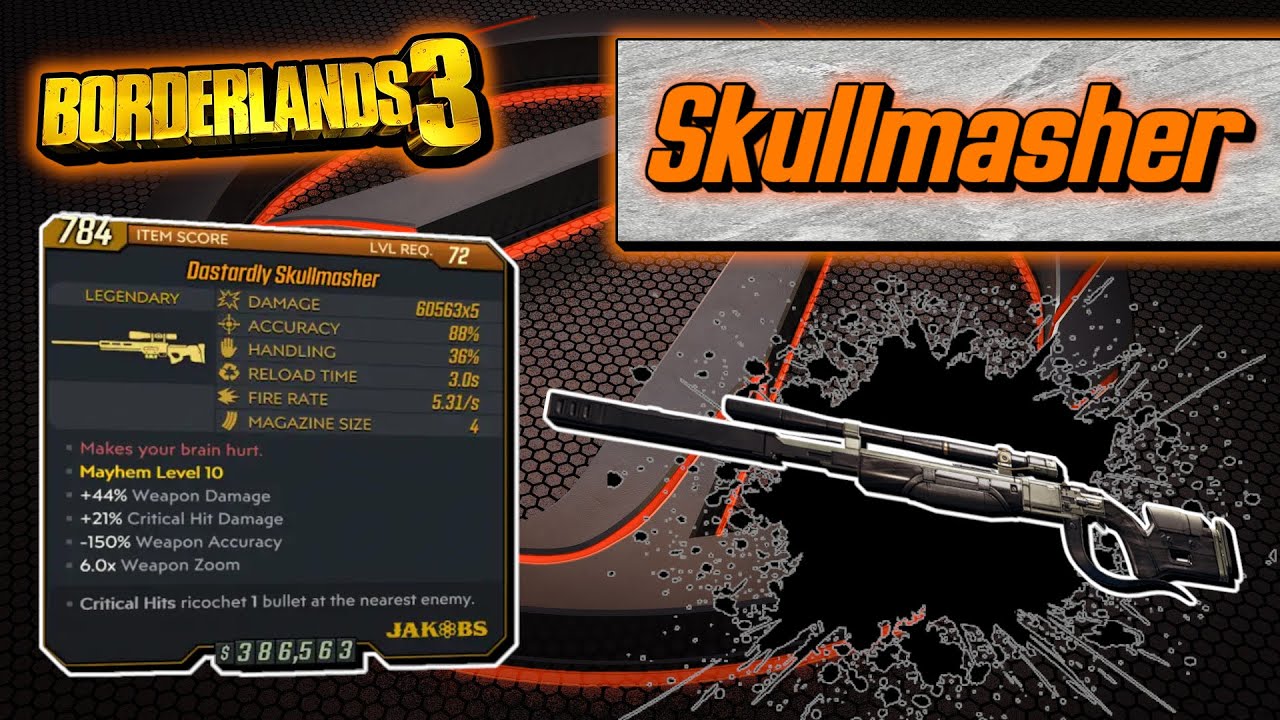 Legendary Item Guide | Skullmasher | [Borderlands 3] - YouTube