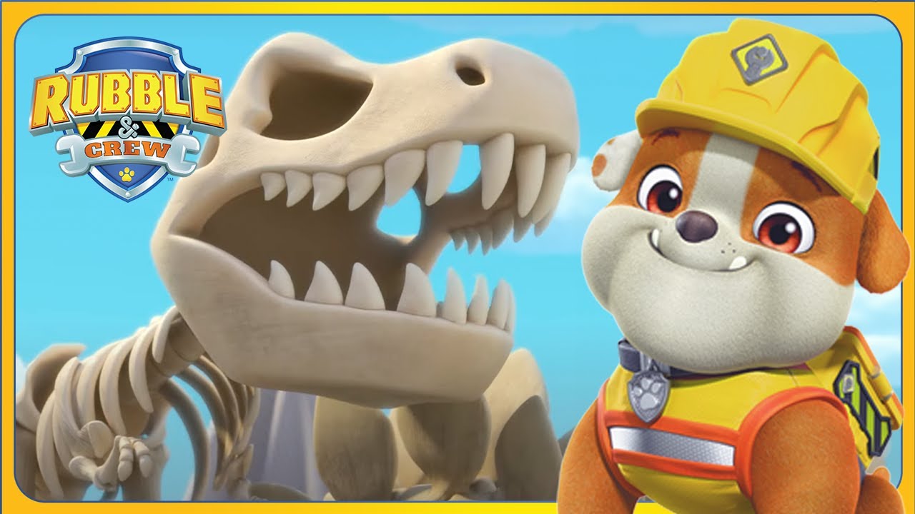 The Crew Builds a Dinosaur Museum | Rubble and Crew | Cartoons for Kids ...