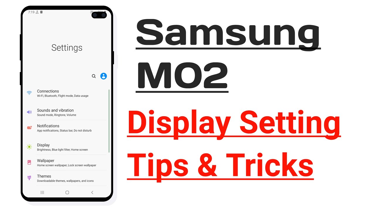 Samsung M02 Display Setting Tips And Tricks - YouTube