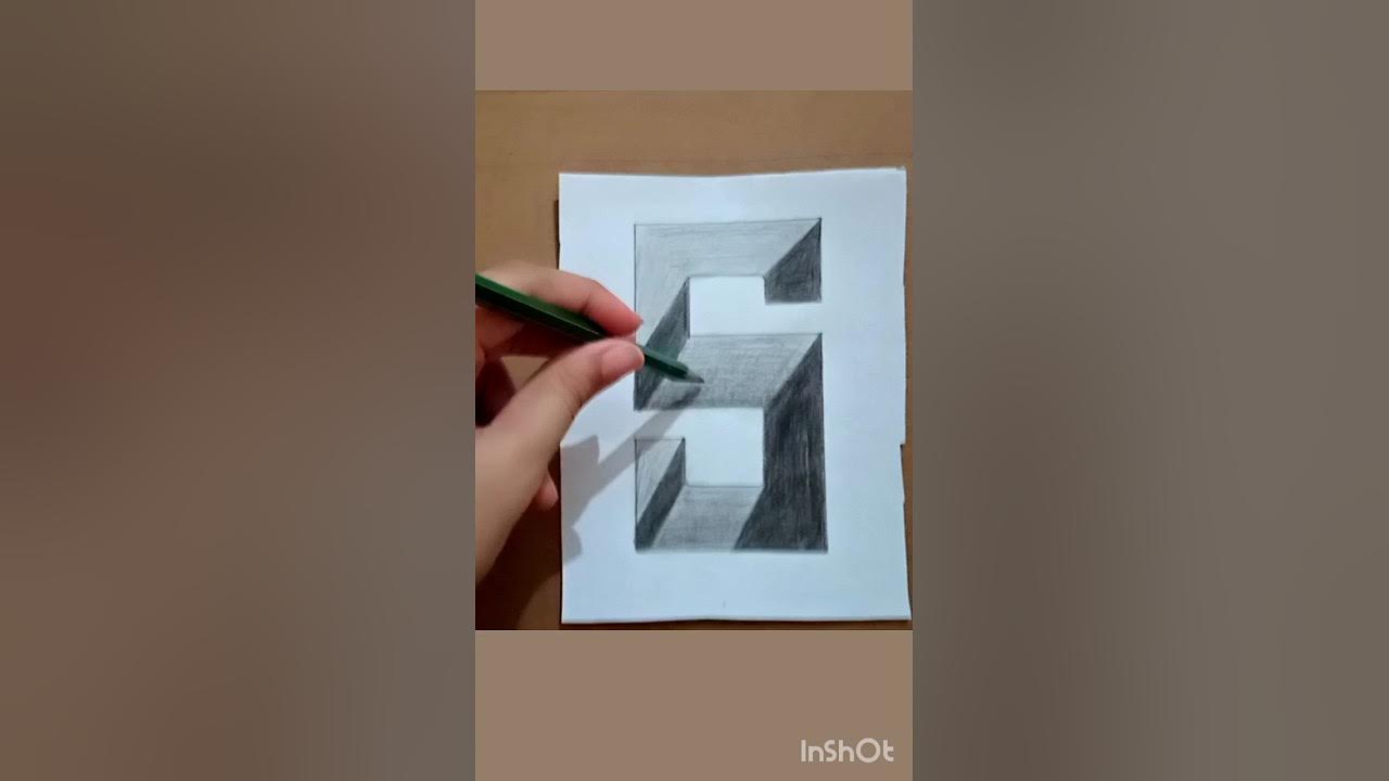 S Letter 3D Illusion Drawing #shorts #viralvideo - YouTube