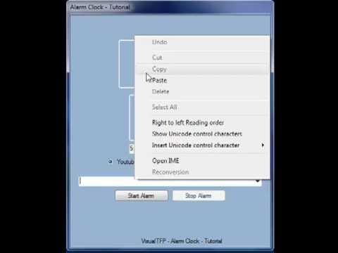 Alarm Clock Visual Basic 2010 - YouTube