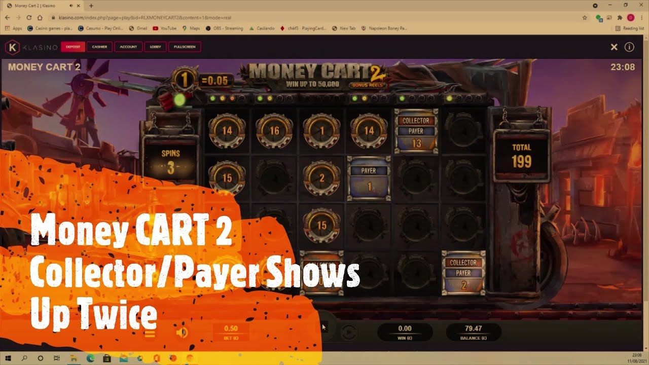 Money Cart 2 Collector/Payer Turns Up Twice for a Great Win - YouTube