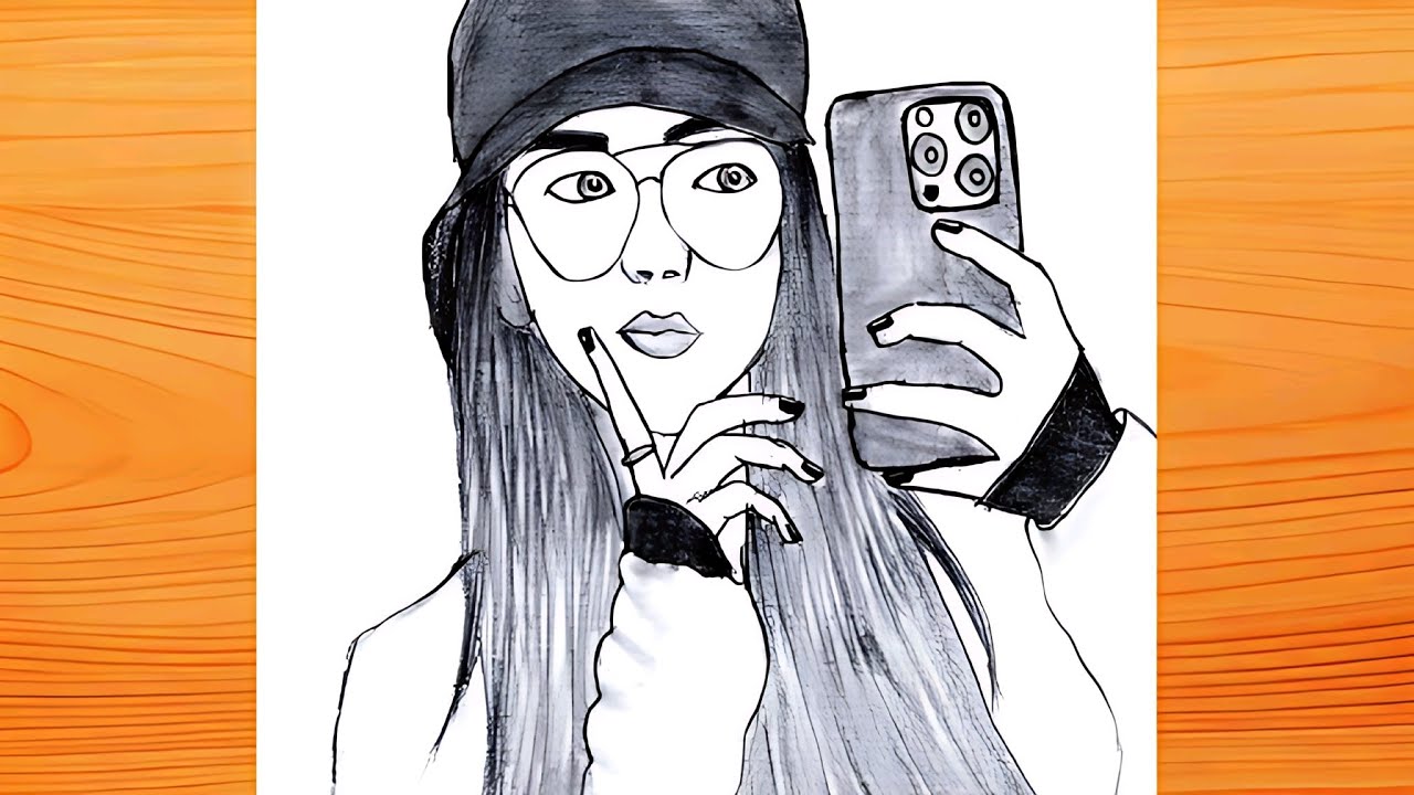 How to draw a cute Girl Pencil sketch || Drawing easy for beginner ...