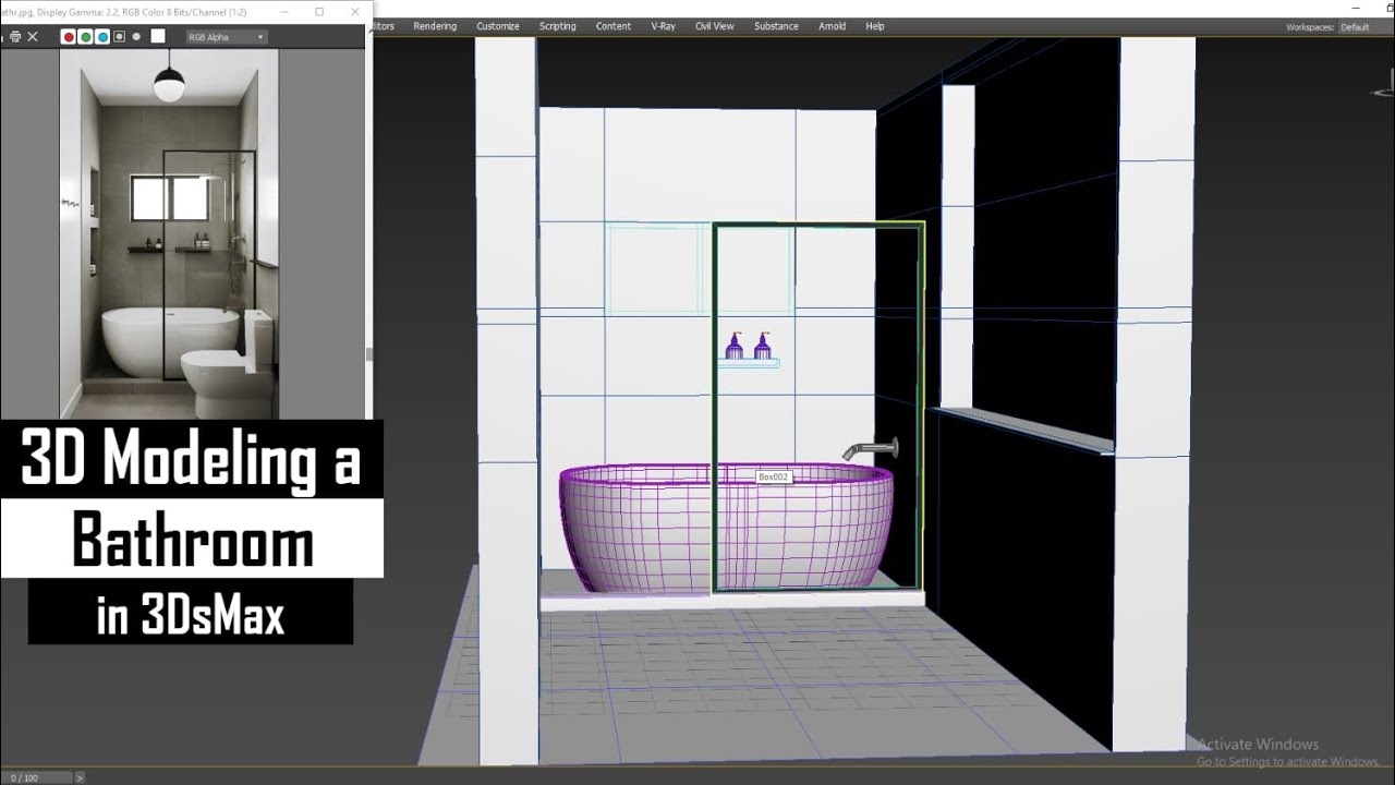 3D Modeling in 3dsmax | How to Model a Bathroom - YouTube