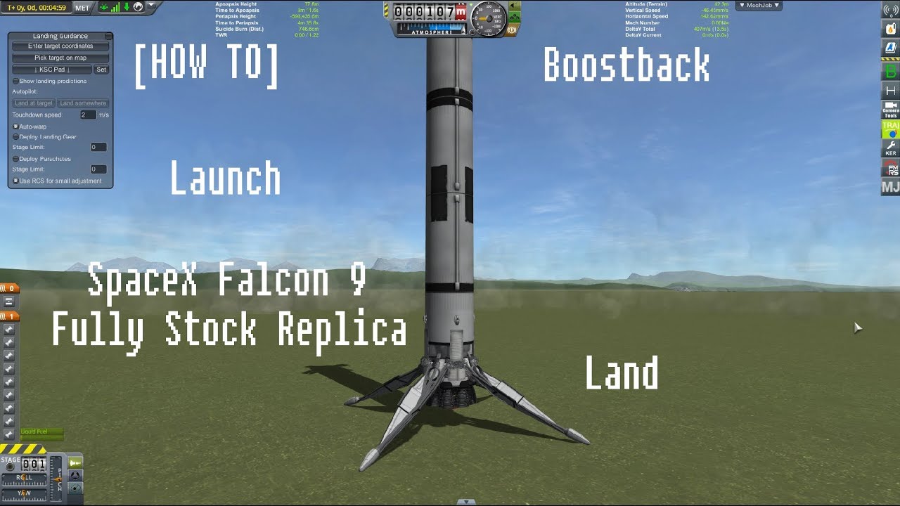 [How To] Fly and Land a Falcon 9 in KSP 1.3! - YouTube