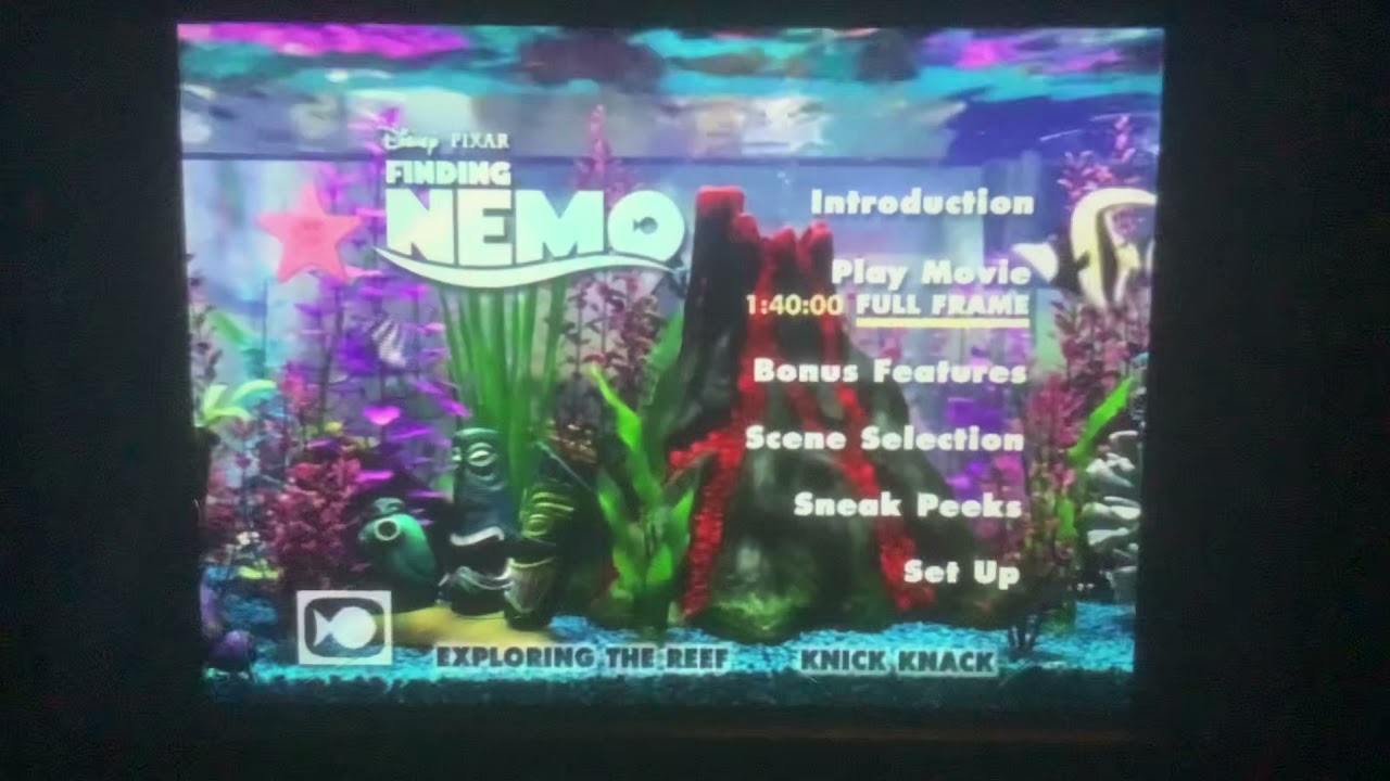 Finding Nemo 2003 dvd menu disc 2 - YouTube
