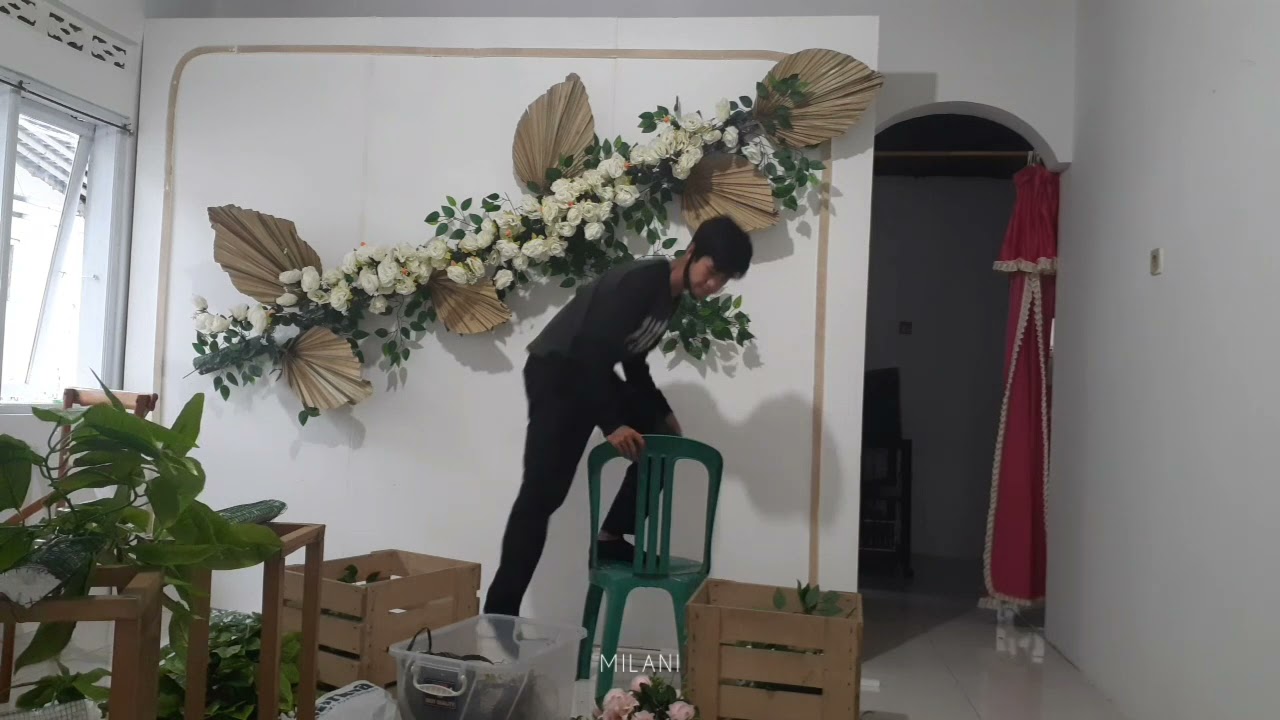 Cara pasang bunga dekorasi Lamaran Minimalis - YouTube