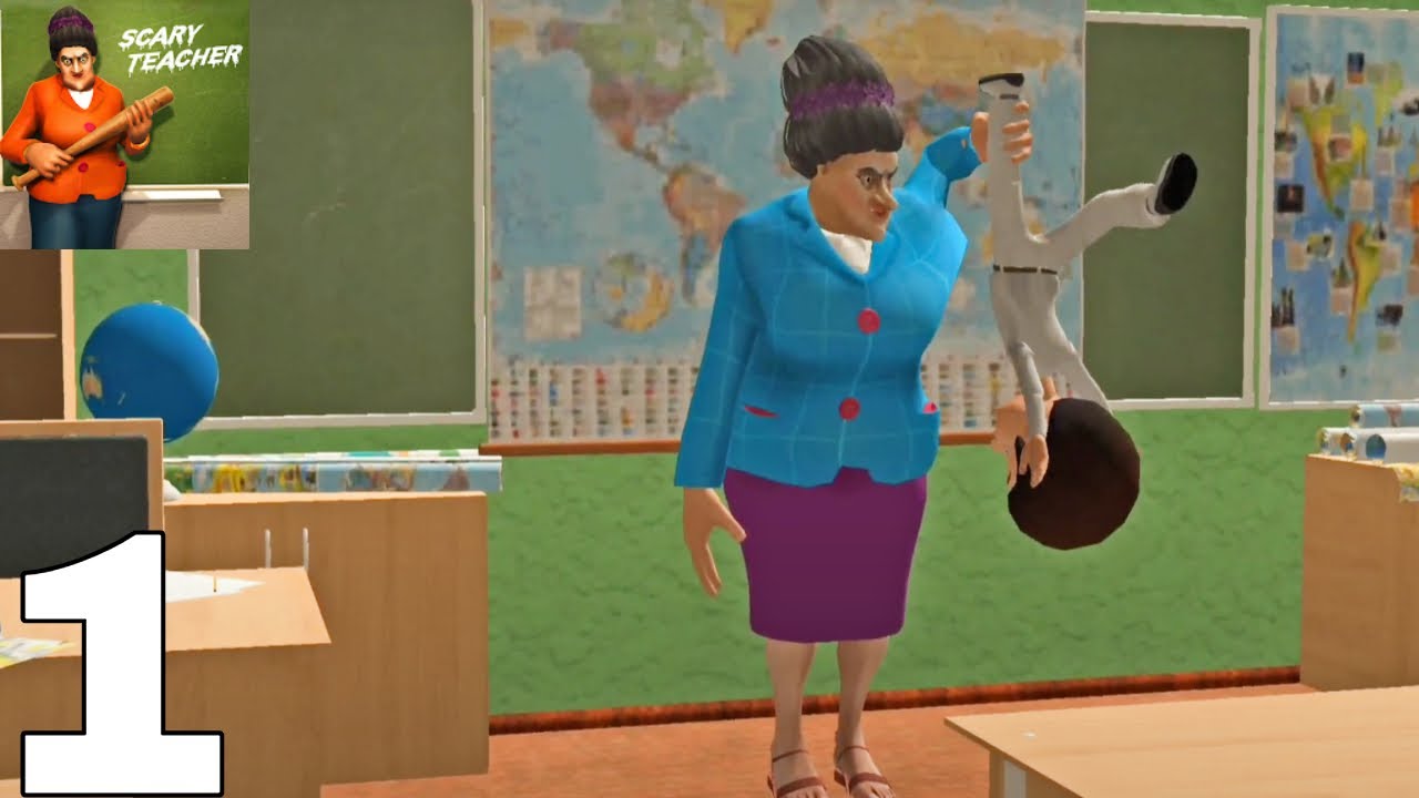 Scary Evil Teacher Escape Game: School Prank Level 1- 5 Gameplay ...