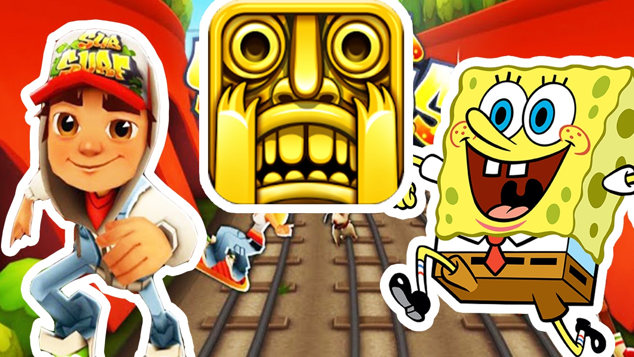 Temple Run 2 VS SpongeBob Sponge on the Run VS Subway Surfers - YouTube