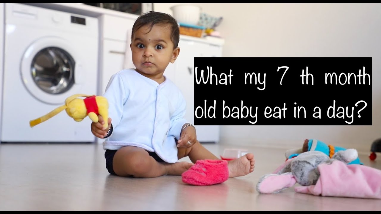 What my 7th month old baby eat in a day | daily routine with 7 th month ...