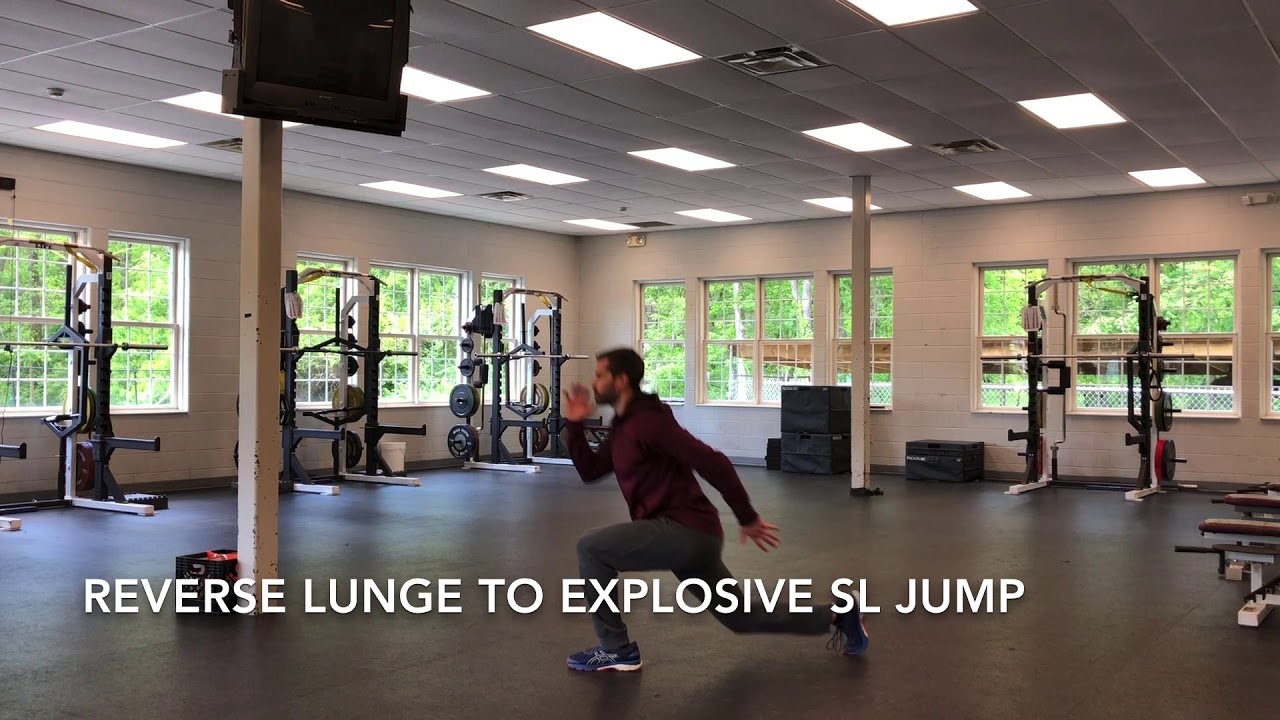Reverse Lunge to Explosive Single Leg Jump - YouTube