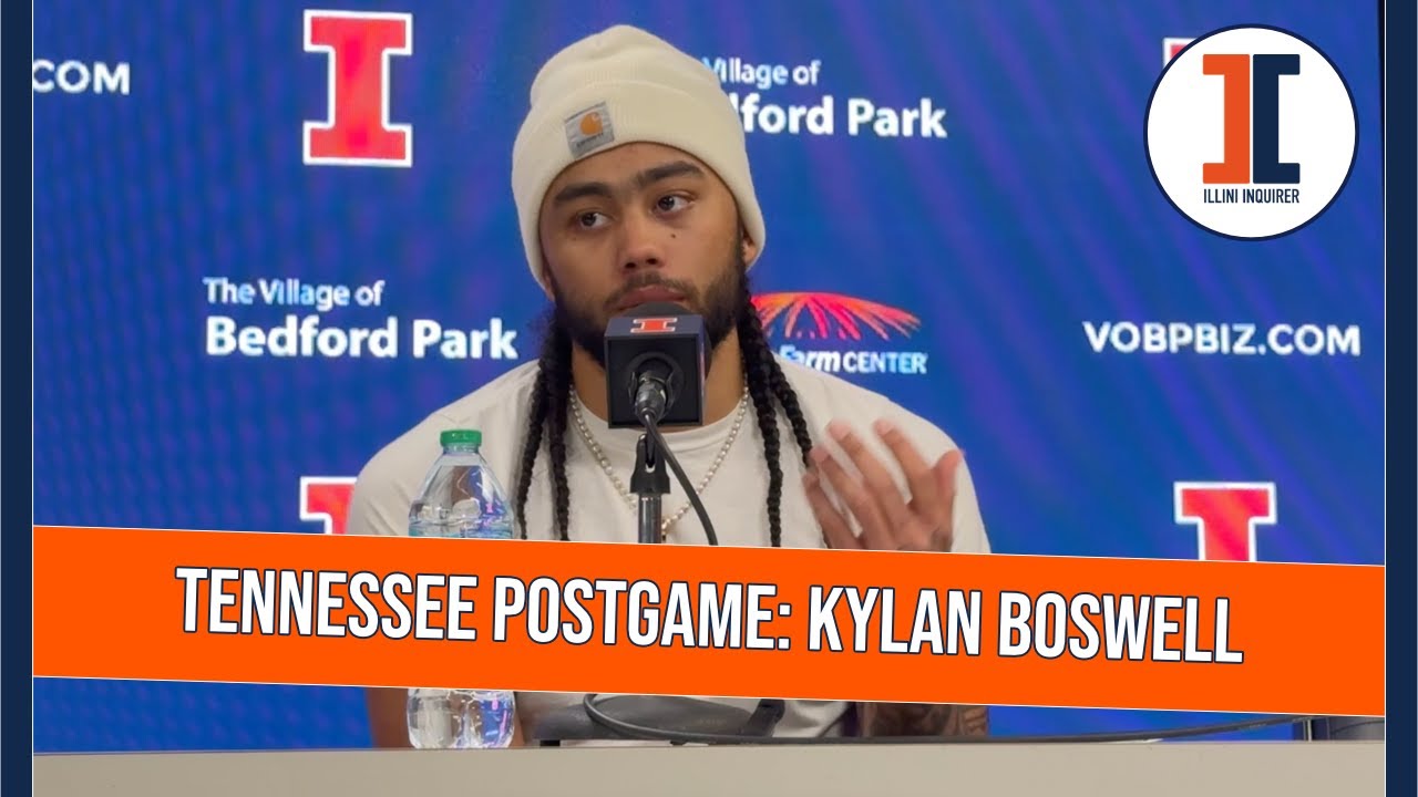 Tennessee postgame: Illini guard Kylan Boswell press conference - YouTube