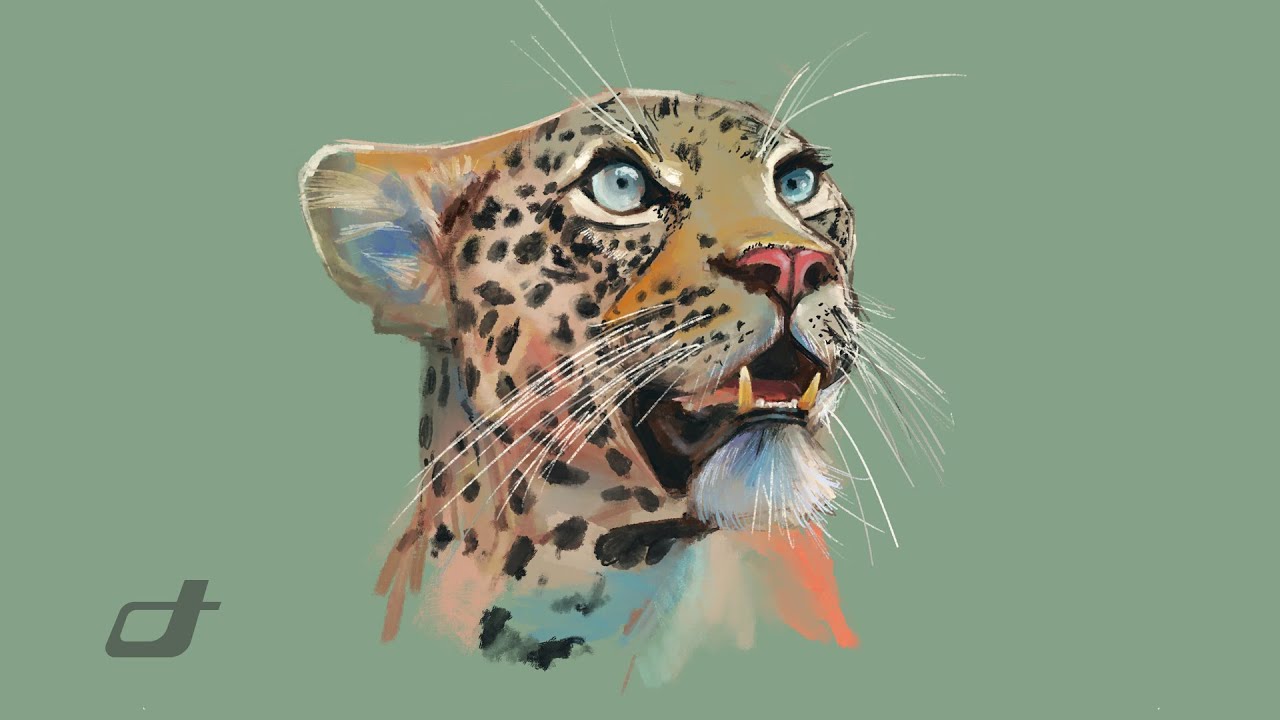 Digital Art Showcase: Creating a #leopard #drawing on iPad with # ...