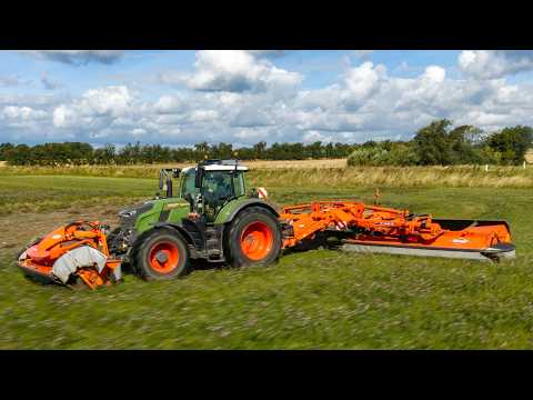 CTF grass mowing | Fendt 728 Gen7 + Kuhn FC 13460 RA | Tjele Gods Denmark