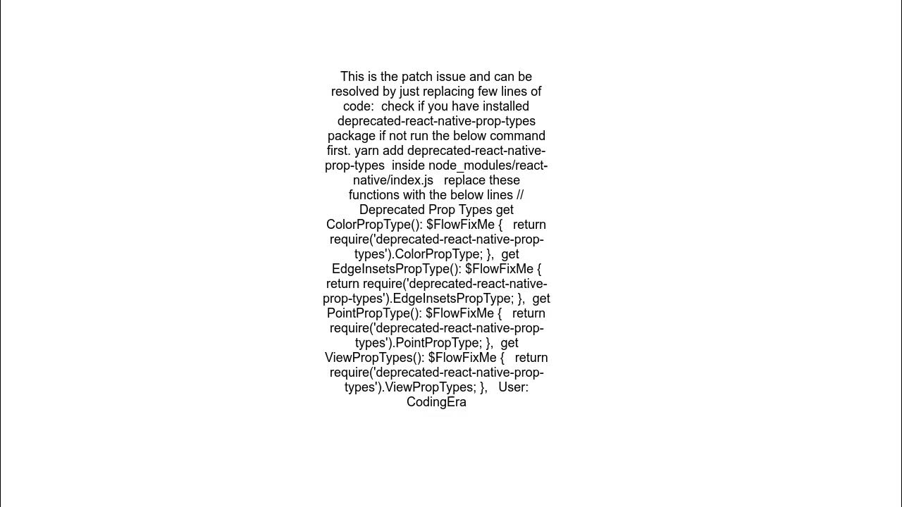 ViewPropTypes will be removed from React Native Migrate to ...