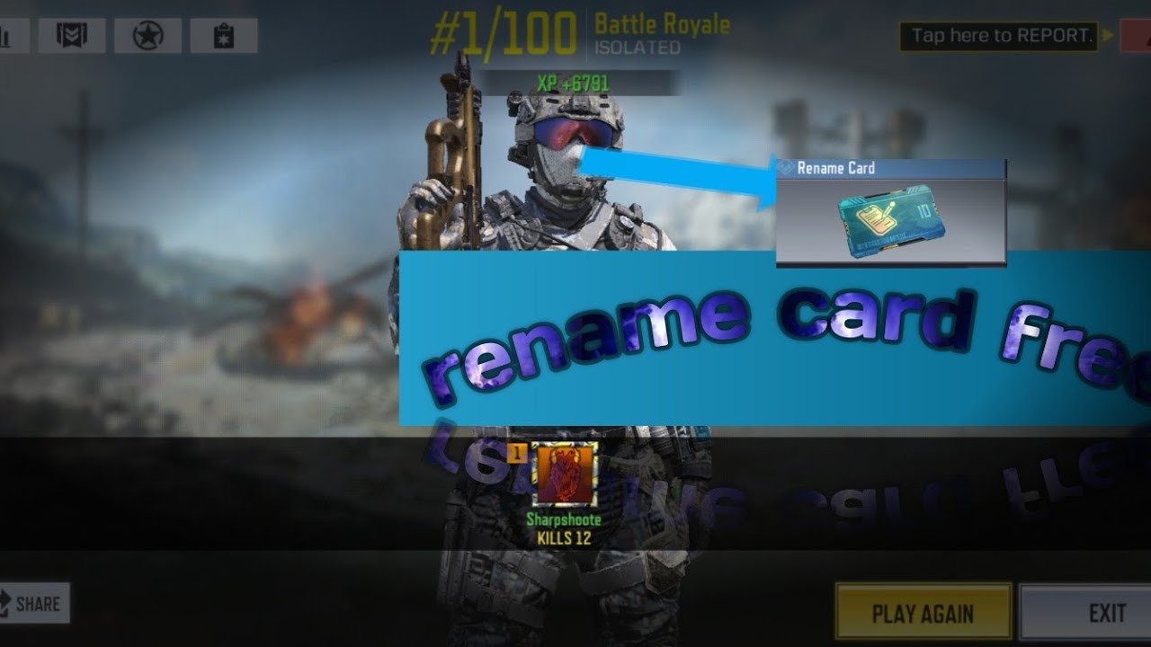 How to get free rename card in cod mobile/call of duty mobile TDM/MGW ...