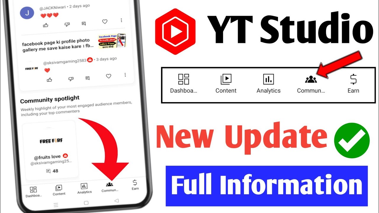 YT Studio Me Community New Update । YT Studio Community Settings ...