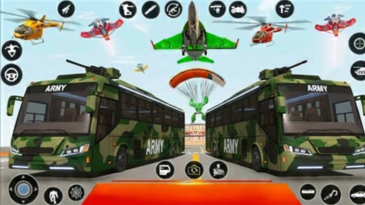 Army Bus Robot Car Game 3D Part 2 - Android Gameplay - YouTube