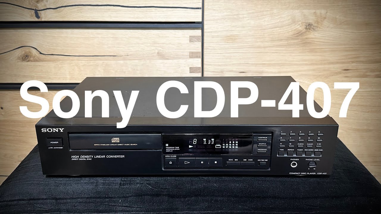 Sony CDP-407 Compact Disc Player - YouTube